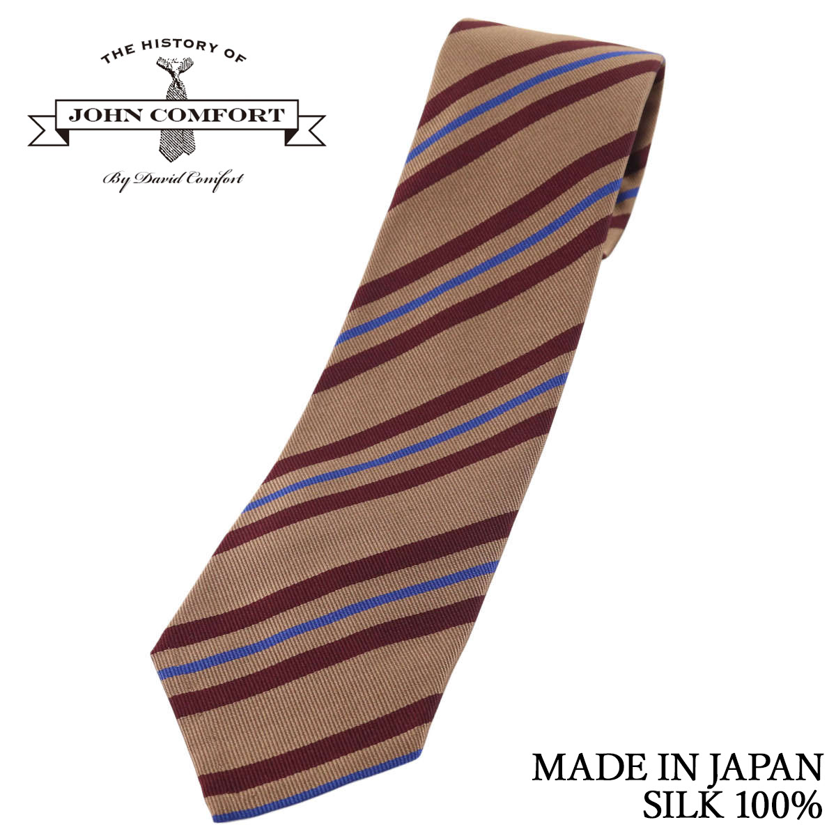 ◆JOHN COMFORT（ジョンコンフォート）◆ 1908年創業の英国老舗ネクタイメーカー。 ブランドで使用する生地はデザインに合わせて織機、糸の設定を変える為、英国の歴史あるファクトリーで特別に作られています。 これらの特別に作られた良...