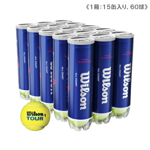 メーカーウイルソン 品名ツアー・スタンダード 数量1箱 5ダース (1缶4球入/15缶/60球) 素材メルトン=ウール・ナイロン　コア=天然ゴム 　種類練習球 高耐久性プラクティスボール。