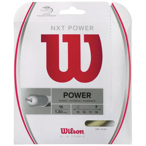 メーカーウイルソン 品名NXTパワー ゲージ116GA(1.30)17GA(1.25) タイプナイロン(マルチフィラメント) 長さ12.2m カラーナチュラルNXTよりもフィラメント数を60%、レジン量を20%UP。ナチュラルフィーリングに...