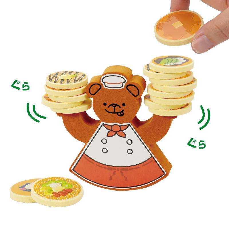 商品の説明 ⇒ 他のクラフト工作用品を見る 商品説明：ぐらぐらドキドキ！くまのパティシエにパンケーキを積もう！かわいいくまのパティシエにパンケーキをバランスよく積んで遊ぶバランスゲームです。そっと置かないと揺れて崩れてしまうドキドキ感が楽し...