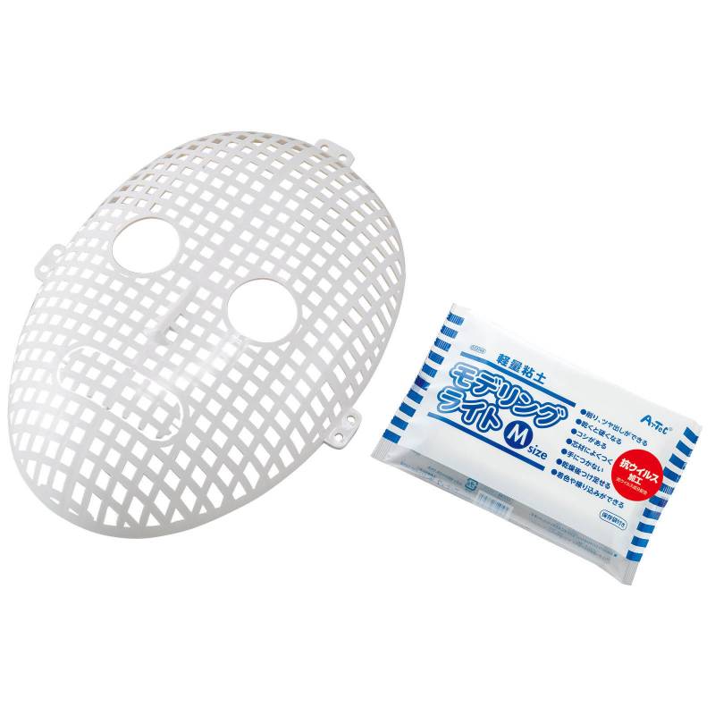 商品の説明 ⇒ 他の粘土/ねんどを探す 商品説明：お面づくりがもっと簡単に！メッシュお面＋造形ねんどセットメッシュお面に乾燥後削ったり磨いたりできるねんどのモデリングライトがついたセットです。芯材　粘土　彫塑　造形　ワークショップ　初心者向...