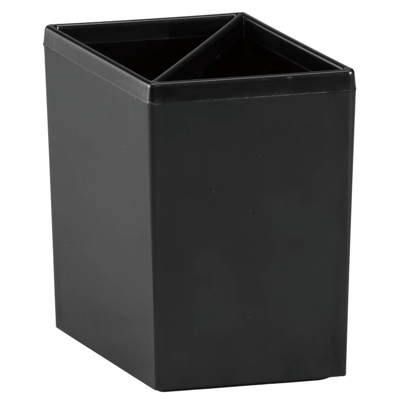 商品の説明 ⇒ 他のクラフト工作用品を見る 商品説明：中央に仕切りのついた実用的なペン立て!シールで飾ってオリジナル作品にも!落ち着いたブラックカラーのコンパクトなペン立てです。内側は斜めの仕切りで二つに区切られており、底面には接地面保護の...