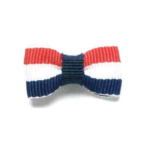 商品の説明 トリコロールストライプ　グログランの結びリボン、プチモチーフです♪ベーシックな蝶タイリボンです。 お洋服や小物、インナーや靴下のワンポイントに最適です♪ 安心の国内生産商品です、京都の老舗工場で生産、管理されておりますのでベビー...