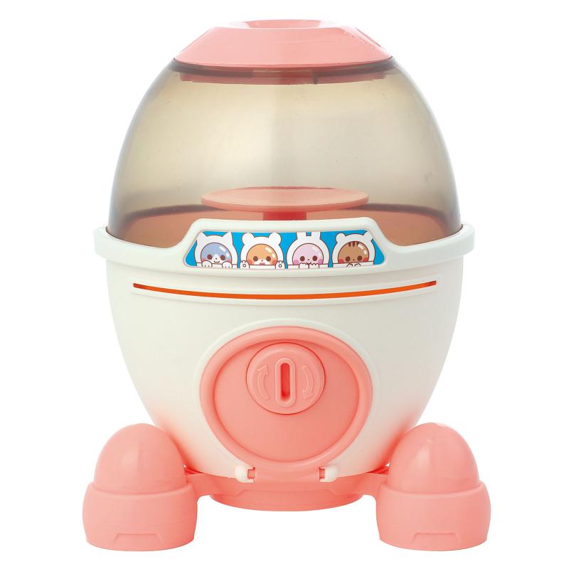 商品の説明 ⇒ 他のクラフト工作用品を見る 商品説明：ロケットの形をした貯金箱！ロケットの形をしたかわいい貯金箱です。付属のシールでオリジナルの貯金箱が作れます。コインを入れるとくるくる回ります。キーワード：貯金箱　ロケット型　ピンク　マネ...