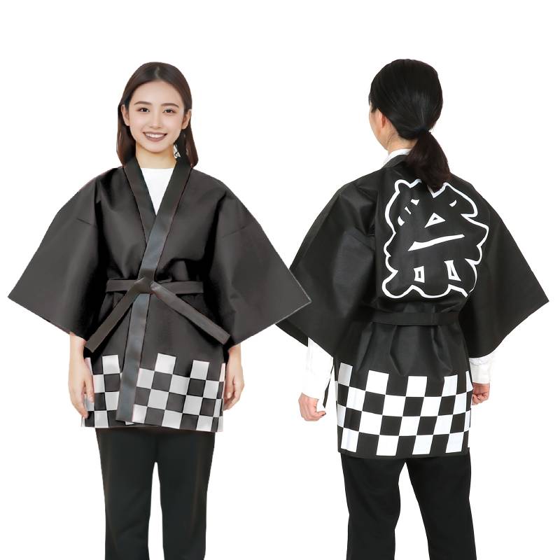 商品の説明 ⇒ 他のハッピ/はっぴ/法被を探す 商品説明：お祭りもイベントも、この一着で華やかに！定番の一松柄をデザインしたハッピです。背中には迫力満点の「祭」文字プリントが施され、お祭りはもちろん、企業イベントや催し物にぴったりのアイテム...