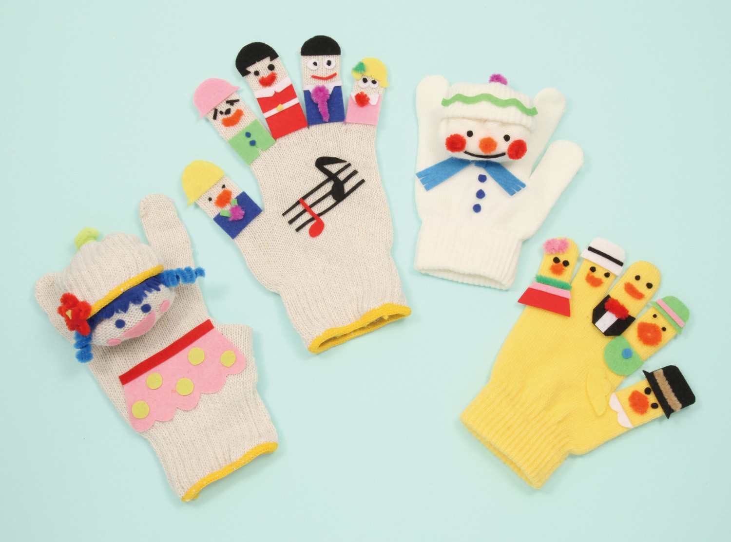 商品の説明 ⇒ 他のクラフト工作用品を見る 商品説明：1セットで2組の手袋人形が作れます。切って貼るだけのフェルトシール付！人形遊びや手袋人形なども楽しめます！思い思いのキャラクターを作って遊ぼう！●幼児との体験交流用教材です。1セットで2...