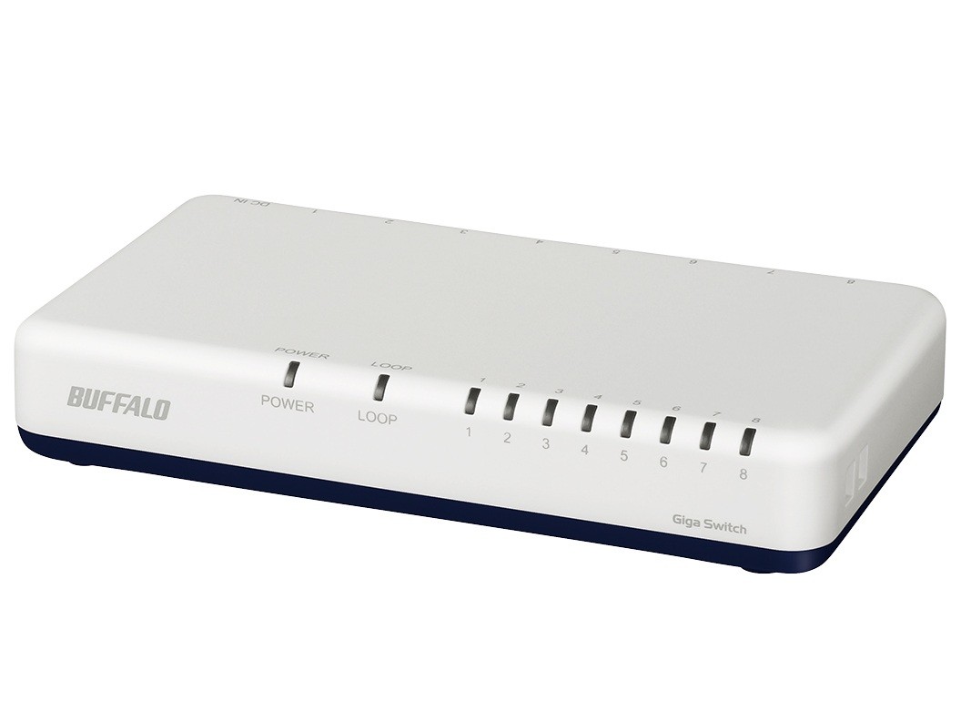 ■セールスポイントGiga対応 スイッチングハブ 8ポート プラスチック筐体/電源外付けモデル マグネット付■商品スペックスイッチングデータ転送方式 ストア&フォワード転送速度 10BASE-T(10Mbps) / 100BASE-TX(1...