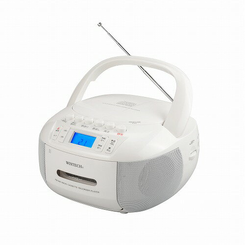 商品情報メーカー名WINTECH型番CDR-GK3カラーホワイトサイズ本体サイズ：W215×D213×H123mm本体重量：約1.6kg（電池含まず）電源・AC100V（ACコード付属）・単2乾電池6本(別売）スペック＊ヘッドフォン端子搭載...
