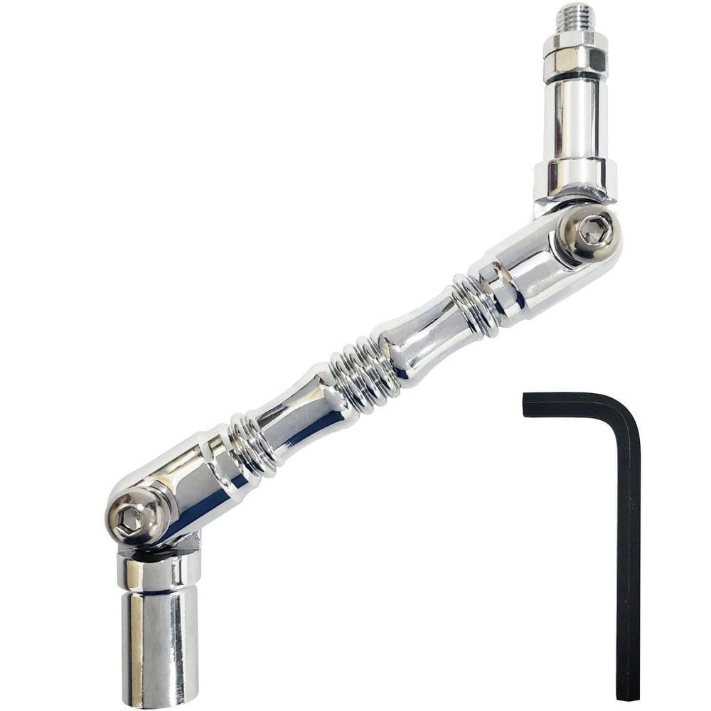 お好みの位置で固定できるように関節を2ヶ所設けましたシフトノブイルミネーションも取付できます。●用途 内装パーツ ●仕様 6角レンチ付 ●材質 真鍮 ●材質/仕上 真鍮/クロームメッキ ●色 クロームメッキ ●口径(mm) 10×1.25 ...