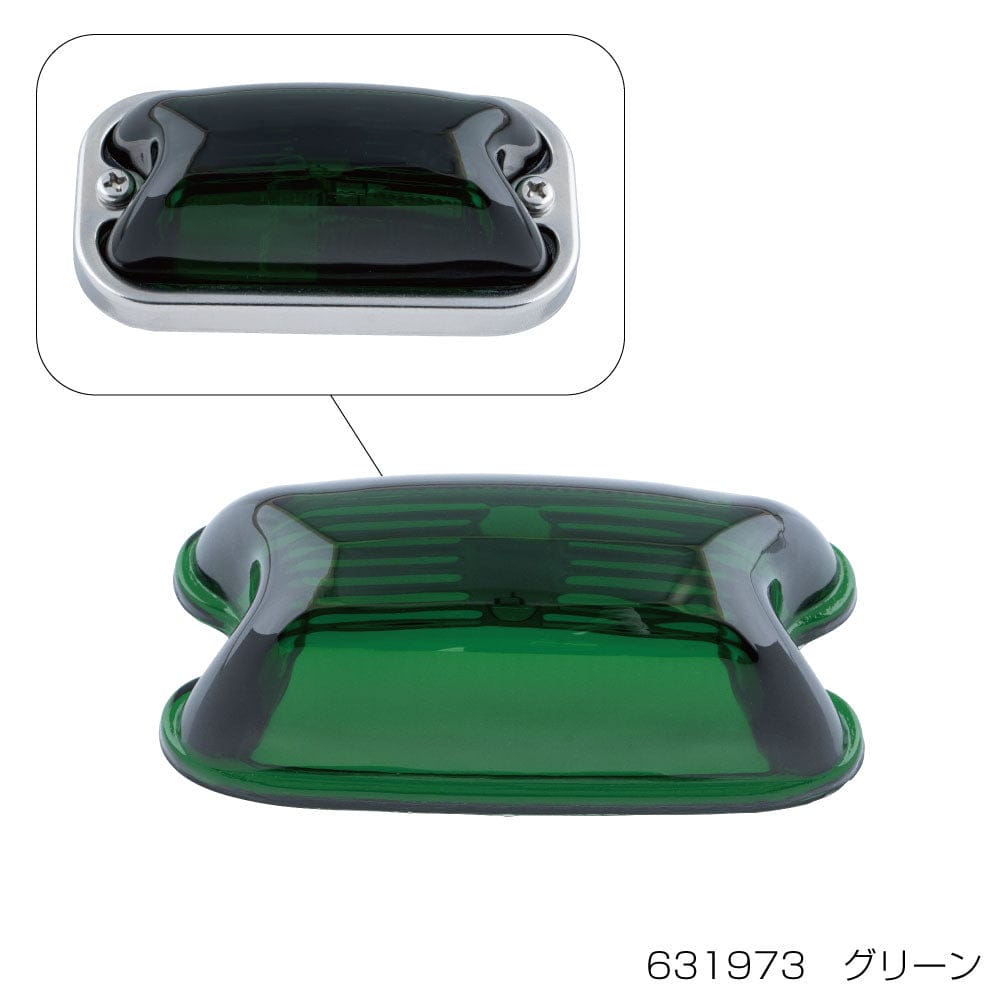 ジェットイノウエ製角型マーカーランプ用補修レンズですサイズ　横77×縦37×高さ28材質　ガラス