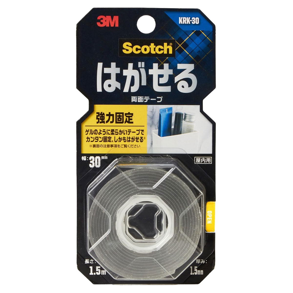 屋内用特長・ゲルのように柔らかい両面テープです。・色々な素材にしっかりつき、あとからはがすことができます。・好きな長さにカットして使用できます。・透明なテープなので貼ったところが目立ちません。用途小物類や電源タップ、リモコンなどの固定にカー...