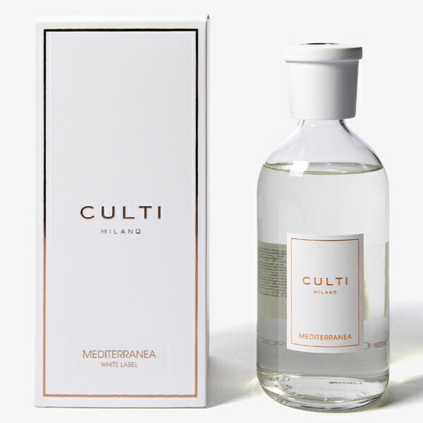 クルティ CULTI ホワイトレーベル MEDITERRANEA メディテラネア 500ml STILE（スタイル）ボトルにホワイトレーベルが登場。 1990年、アレッサンドロ・アグラーティ氏によりイタリアで創業された 進化し続ける香りのブ...