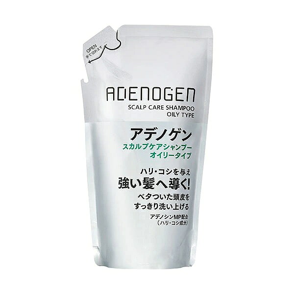 ADENOGEN アデノゲンスカルプケア習慣で男のアタマに自信を。ハリ・コシを与え強い髪に導く。スカルプケアシャンプー髪にハリ・コシを与え、健やかでボリュームのある髪に仕上げる。アデノシンMP(生体内成分アデノシン・ミネラル・ポリクオタニウ...