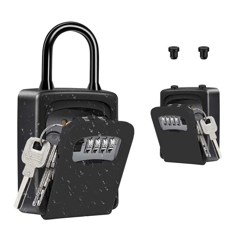 ZHEGE キーボックス ダイヤル式 4桁 ダイヤル式 南京錠 鍵収納ボックス 暗証番号 日本語説明書 防犯 盗難防止▶4桁ダイヤル式: を好きな番号に設定できます、ダイヤル錠なのでキー（鍵）式のように紛失して開けられなくなる心配がありませ...