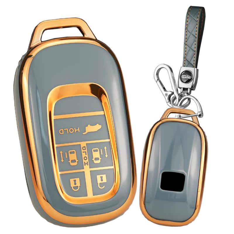 [SANRILY] ホンダ向けの キーホルダー スマートキーケース キーカバー HONDA 新型ステップワゴン RP6 7 新型 オデッセイ 2021 Odyssey Elysion 2022に適用する ホンダ 車用 リモコンキーカバー キ...