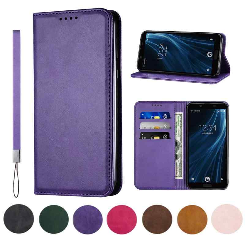 AQUOS Sense2 SH-01L ケース 手帳型 高質PUレザー Sense2 SH-01L カバー SH-01L/SH-M08/ SHV43 ケース 耐衝撃 内蔵マグネット開閉式 ベルトなし スマホケース おしゃれ カードポケット ...