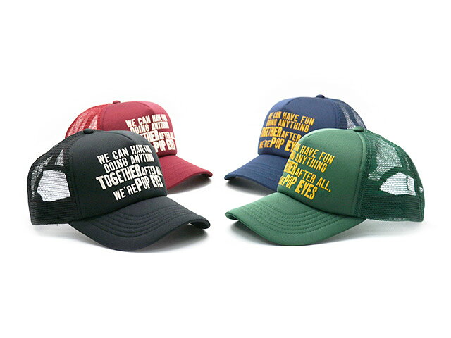 ギフト対応【TOGETHER CAP】 商品詳細 【POP EYES/ポップアイズ】の2026SSコレクションより「TOGETHER CAP/トゥゲザーキャップ」になります。 『一緒に』『楽しい』をアートメッセージとして落とし込みました。 ...