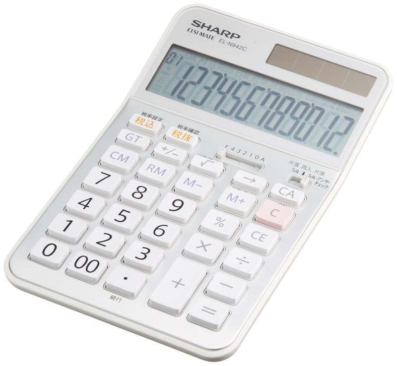 SHARP 実務電卓 抗菌ナイスサイズタイプ ‎EL-N942-CX112×181×35mm本体質量:約202gツインパワー(内蔵電池CR2032×1個)112×181×35mm複数店舗にて販売をしておりますため、在庫データの更新が間に合わ...