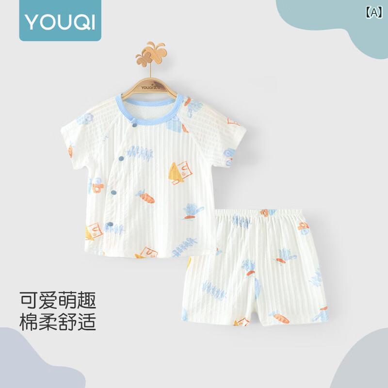 ベビー服 男の子 女の子 半袖 ショートパンツ セットアップ 薄手 夏 上下セット 普段着 かわいい カジュアル 通気性 吸汗性 お出かけ用 部屋着 涼しい パジャマ サマー コットン ルームウェア・性別: 男女兼用・スタイル: カジュアル...
