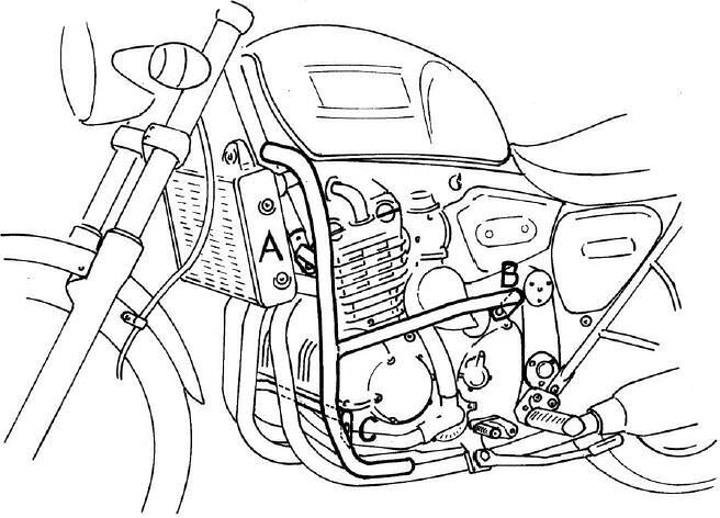 適合車種: TRIUMPHLegend TT (1999-2001)Thunderbird (1995-2003)Manufacturer : Hepco & Becker GermanyType of part : Genuine Ori...