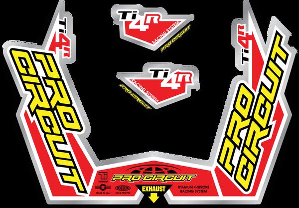 適合車種: No Brand SpecificNo Model Specific Article Code: DC09TI4RReplacement decals for Pro Circuit exhaust systems canist...