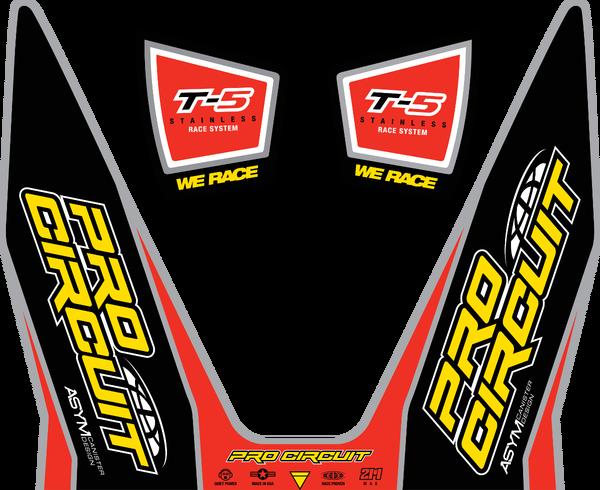 適合車種: No Brand SpecificNo Model Specific Article Code: DC12T5Replacement decals for Pro Circuit exhaust systems canister...