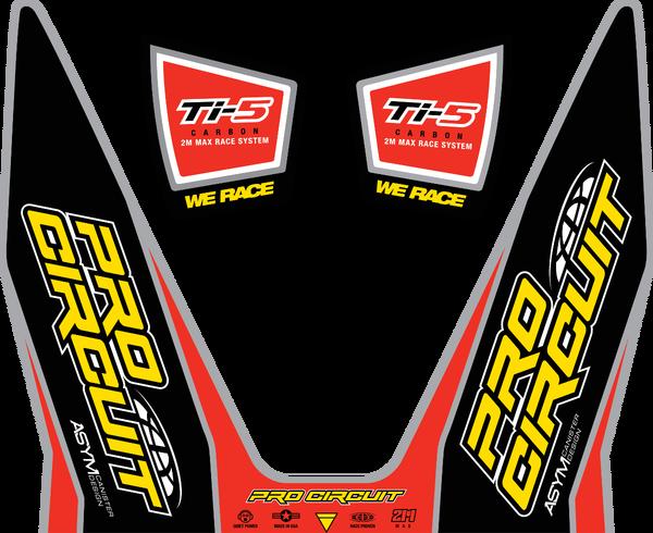 適合車種: No Brand SpecificNo Model Specific Article Code: DC12TI5Replacement decals for Pro Circuit exhaust systems caniste...