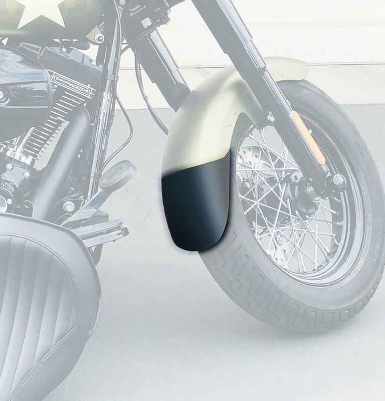 適合車種 : Harley DavidsonSoftail Slim (FLSS) (2013-2024)商品番号 : 058840取り付け方法はこちらをクリック??重量：100g材質：ABSピラミッドフロントマッドガードエクステンション、...