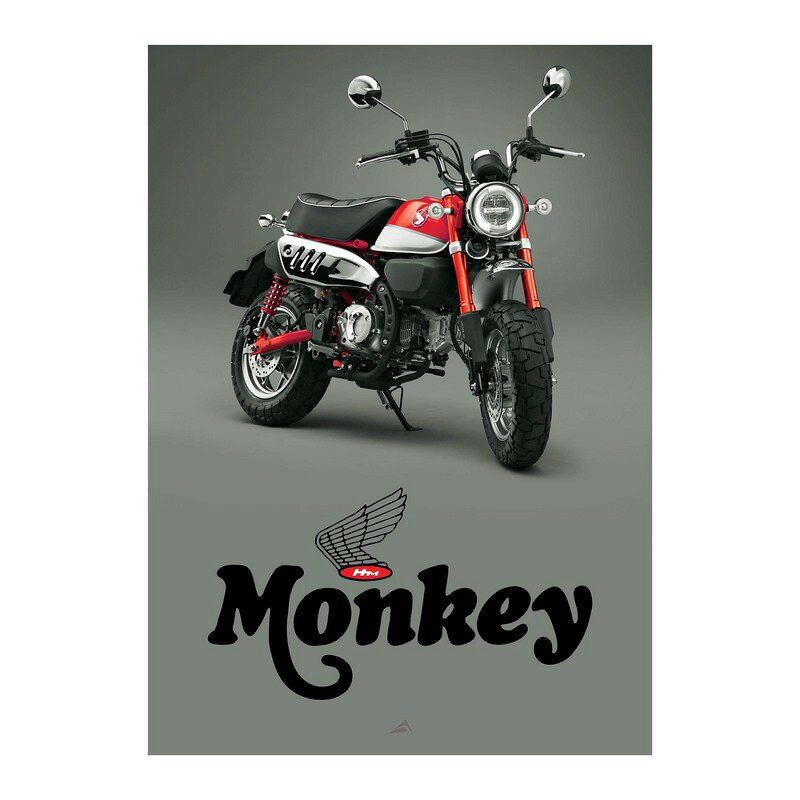適合車種 : HondaMonkey 125 (2018-2021)記事番号：MP100Rピラミッドモンキー125 パールネビュラレッドA2ポスター (英国送料無料) A2 (420 x 594mm) 130gポスタープリント 額装は含まれ...
