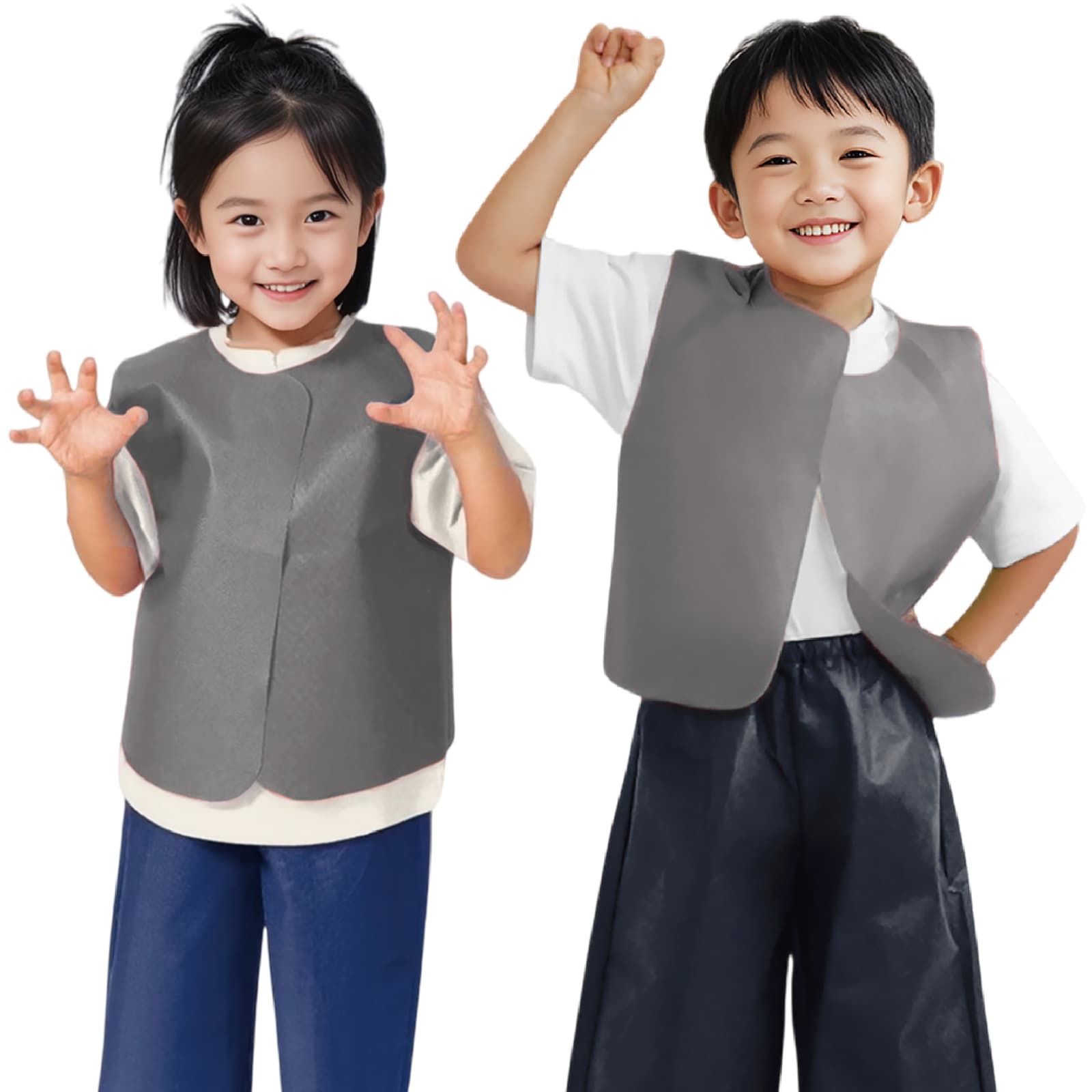 大人気の衣装ベースシリーズのベストです。縫製済みなので、簡単に衣装がつくれます。幼児〜小学校低学年向けサイズです。衣装ベースとは：製作時間を大幅に短縮できる、縫製済みの衣装ベースです。カラフルなベースなので、バリエーション豊富な衣装づくりが...