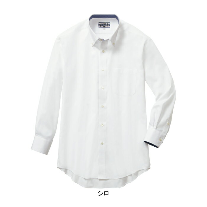 商品説明●春夏用●素材：先染めドビーストライプ●混率：ポリエステル50% 綿50%●特徴：ちらっと見えるギンガムチェックがさりげないアクセント、ボタンダウンがノーネクタイの衿元を引き立てます、カフス裏に配したギンガムチェックが折り返した時に...