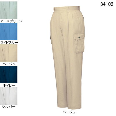 作業服 84102W70〜W88W112〜W120他のサイズを選ぶ●●商品説明●春夏用●素材：トリプルバリューソフトバーバリー(減量加工)●混率：ポリエステル60％・綿40％(リサイクル素材55％使用)●サイズ：70(ウエスト/70、股下/...