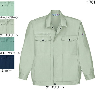 作業服 1761XL4L〜5L他のサイズを選ぶ●●商品説明●春夏用●素材：ST-ノルディア裏三層ギャバ●混率：ポリエステル60％・綿40％(表/ポリエステル65％・綿35％、裏/綿60％・ポリエステル40％)●サイズ：S(胸囲/108、肩幅...