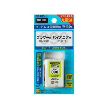 自己放電を抑制します。さらに安全装置が内蔵されています。サイズ個装サイズ：6.5×13.0×2.0cm重量個装重量：44g仕様適合機種・ブラザー:BCL-BT30・パイオニア:TF-BT10 同等品電話機用3.6V 600mAhニッケル水素...