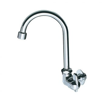レバーを90度ひねるだけで吐水・止水ができます。止水部には耐久性の高いセラミックを使用しています。流しが広く見えるツル首タイプです。サイズ個装サイズ：13×24×8cm重量個装重量：470g素材・材質セラミックパイプ:黄銅仕様泡沫吐水JIS...
