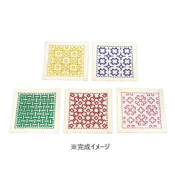 「一目刺し」とは、刺し子の技法のひとつで、一定の針目で縦、横、斜めと同じ方向を順に刺していく技法です。図案は布にプリント済みなので、初心者の方もお楽しみいただけます。※こちらはキットです。完成品ではありません。サイズ(出来上がりサイズ)約縦...