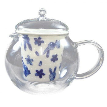 ガラスのティーポットに有田焼の茶こし＆蓋がおしゃれ☆日本茶・紅茶・中国茶・ハーブティーなどいろんなお茶にご使用下さい。サイズ(約)径11×幅14.5×高13cm個装サイズ：13.5×11.5×13.5cm重量個装重量：360g素材・材質ポッ...
