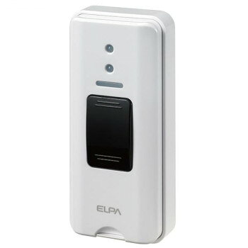 ワイヤレスチャイム増設用の送信器です。別売の「ELPAワイヤレスチャイムシリーズ」の受信器と組み合わせてご使用ください。サイズ幅40×高さ91×奥行19mm(最大値)個装サイズ：21×9.5×2.4cm重量約38g(電池除く)個装重量：85...