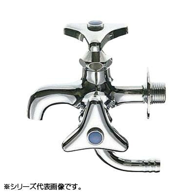 上のハンドルで吐水口部、横のハンドルでホース接続部に吐水します。サイズ個装サイズ：11.0×18.2×13.2cm重量個装重量：680g仕様吐水口:PY12J-64X-16ホース接続部:PT32生産国日本二口の水栓。上のハンドルで吐水口部、...