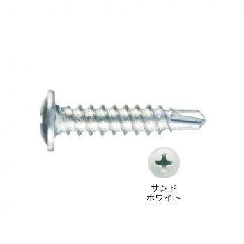 先端ドリル形状でバリが出にくく、頭部径8.0mmで目立ちにくいビス。頭部着色はサンドホワイト。※カラーサンプルは印刷により実際の色彩と異なります。※鉄骨下地には使用できません。※クラッチ機構付きのドライバを使用し、適切なトルクで締め付けてく...