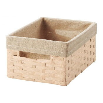小物・食器などをナチュラルテイストに飾れるオシャレなカゴです。※モニターの設定により、現物の色味と異なる場合もあります。ご理解のほど宜しくお願いいたします。サイズW18×D26×H12cm個装サイズ：20×28×14cm重量個装重量：170...