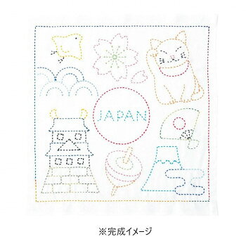 刺し子の技法を学びながらかわいいふきんが作れます。※図案は布にプリント済み。サイズ出来上がり寸法:約縦34×横34cm個装サイズ：23×15×2cm重量個装重量：44g仕様初級セット内容晒木綿(綿100%)、作り方説明書、刺し子糸(綿100...