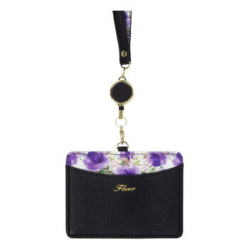 華やかな印象の花柄デザインのIDカードホルダーです。※モニターの設定などにより、実際の商品と色味や素材の見え方が異なる場合がございます。サイズ80×100×4mm、ストラップ440mm個装サイズ：9×13.5×3.5cm重量個装重量：105...