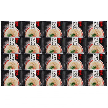 博多とんこつラーメンの麺とスープのセットです。※着時間指定不可の商品です。内容量半生麺90g×20、豚骨スープ30g×20サイズ個装サイズ：35.7×36.6×10cm重量個装重量：3250g仕様賞味期間：製造日より90日生産国日本アレルギ...