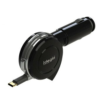 コードがジャマにならないハイパワー3.1Aの巻取り式充電器です。USBケーブルを挿してもクルマの内装に干渉しにくい、アンダーUSBポートタイプです。スマホならType-Cとその他のUSBケーブルで2台同時に充電可能です。USBポートに通電L...