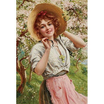 名画のジグソーパズル!エミール・ヴァーノン(1872-1920フランス)が英国に移り住んでから描いた作品。英国の地の春の様子の1カットを描いたものでしょうか。女性と後ろに美しく咲く花のコントラストが映える作品です。サイズ完成サイズ:26×3...