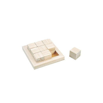 6パターンのパズルができます!※商品は無地となります。※塗装済みの作品は、作成例となります。サイズブロック:30×30×30mm個装サイズ：12.8×12.8×3.8cm重量198g個装重量：198g素材・材質ポプラセット内容無着色ブロック...