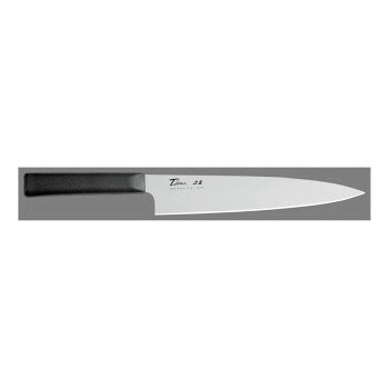 刃渡り21cm、両刃の牛刀です。サイズ350×42×20mm個装サイズ：39.0×6.9×2.5cm重量87g個装重量：168g素材・材質刃部:チタン合金、柄:ポリプロピレン樹脂仕様両刃生産国日本fk094igrjs