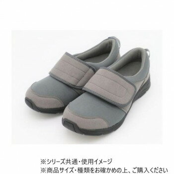 伸縮性のあるストレッチ素材で足にフィットします。大きな履き口で足入れラクラク。マジック式ベルトで容易に着脱が可能になっております。ベルトの長さが微調整できるので、足の状態に合わせて履くことができます。中敷きを取り外しても使用できる二重構造。...