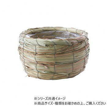 グラス丸ナチュラルのフラワーバスケットです。サイズΦ22×H12cm、口径:Φ19cm個装サイズ：24×23.7×14.2cm重量個装重量：210g生産国中国fk094igrjs